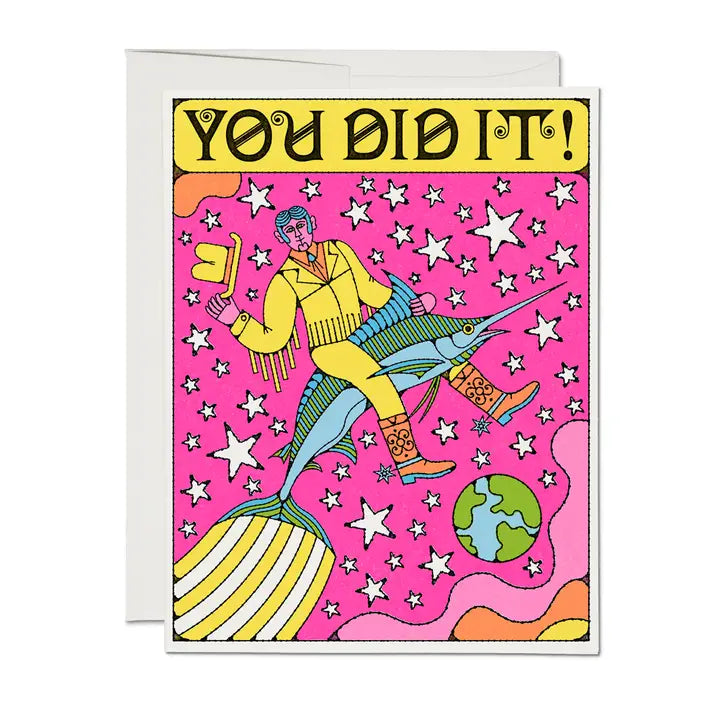 Swordfish Rodeo Congratulations Greeting Card – Flutter